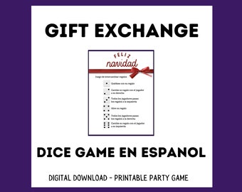 Story Gift Exchange Game - Left Right Christmas Party Game - Printable ...