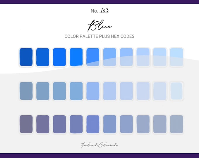 So Blue Color Palette | Instant Download - Etsy Canada