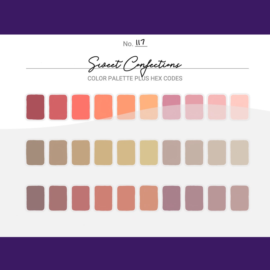 Sweet Confections Color Scheme - Procreate 30 Color Palette Swatches ...