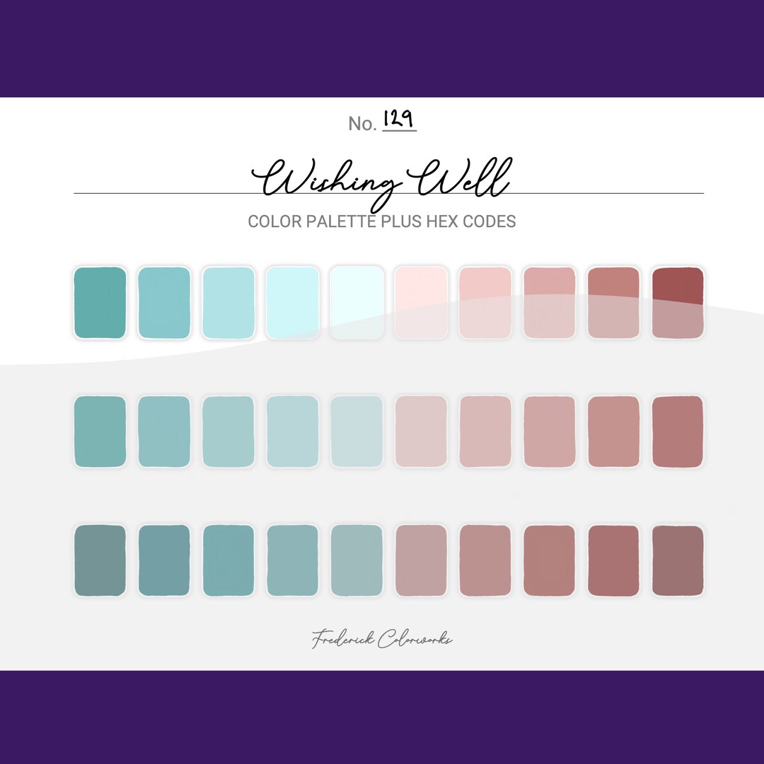 Wishing Well Color Scheme - Procreate 30 Color Palette Swatches + Hex ...