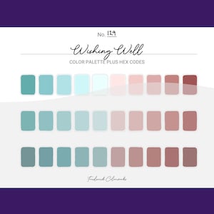 Wishing Well Color Scheme - Procreate 30 Color Palette Swatches + Hex ...