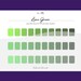Lime Green Color Scheme - Procreate 30 Color Palette Swatches + Hex ...