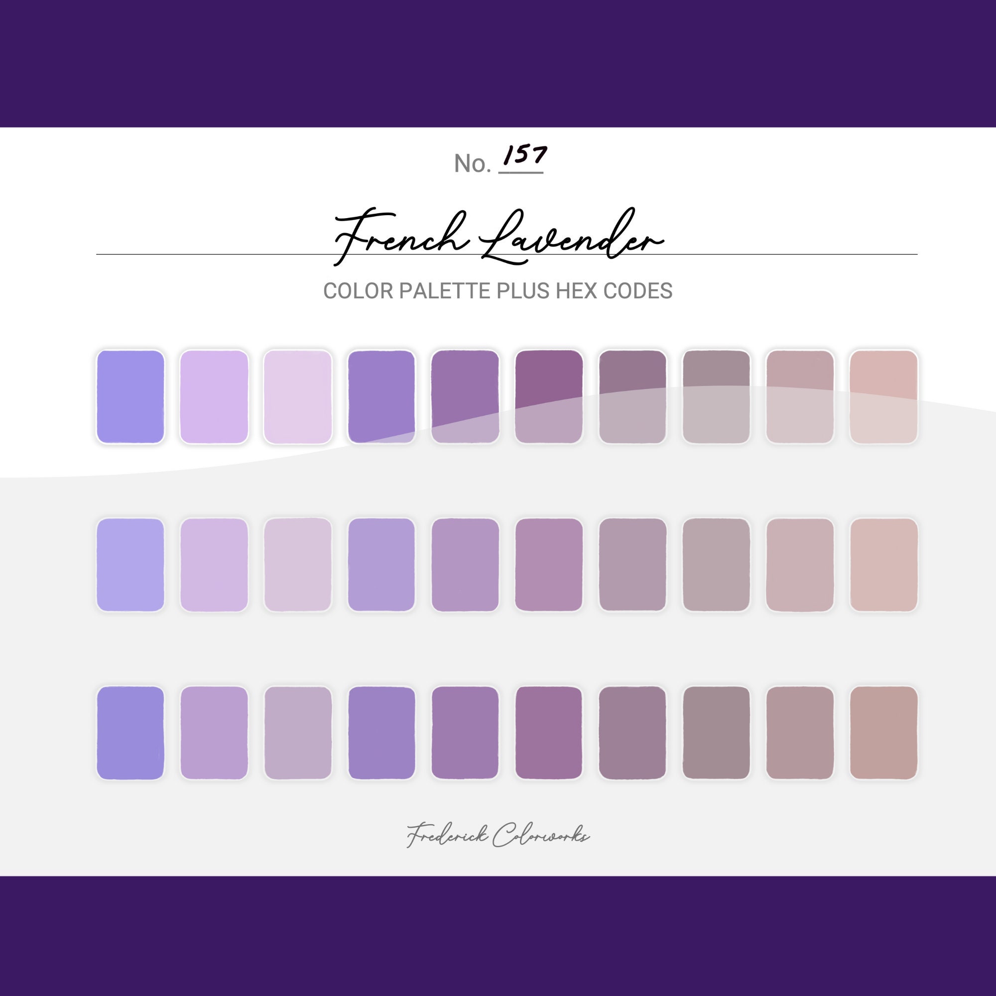 French Lavender Color Scheme - Procreate 30 Color Palette Swatches ...