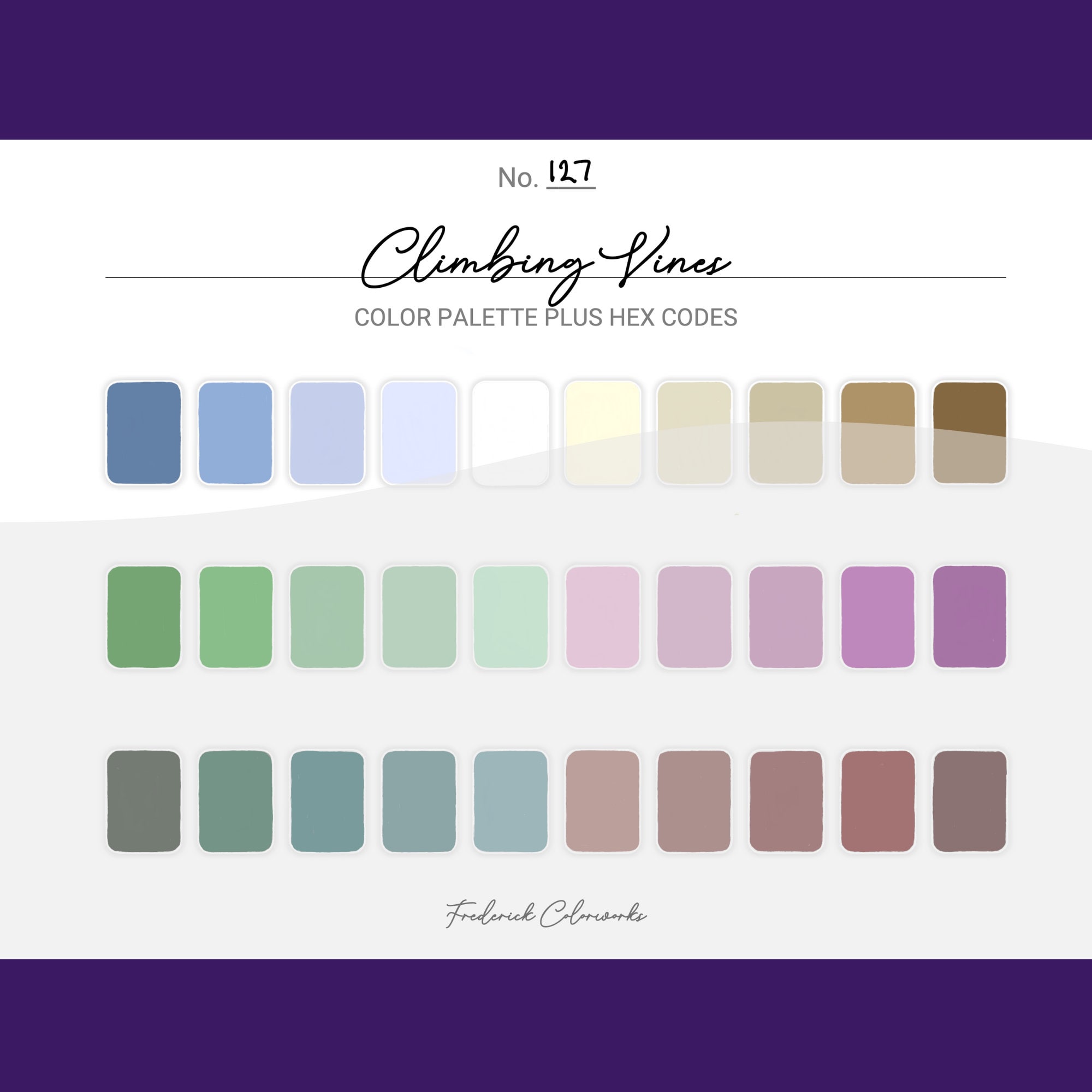 Climbing Vines Color Scheme Procreate 30 Color Palette Swatches Hex ...