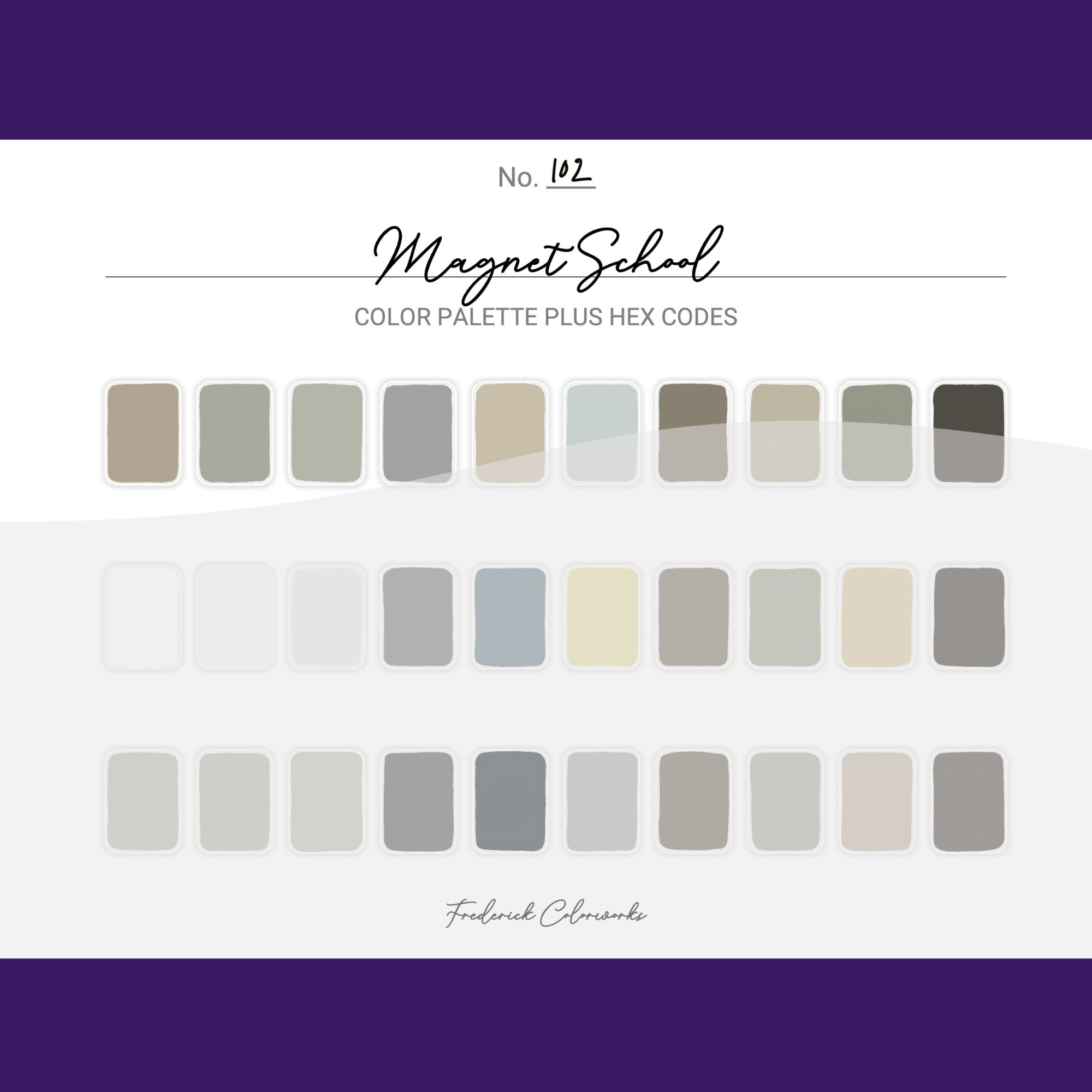 Magnet School Color Scheme Procreate 30 Color Palette - Etsy