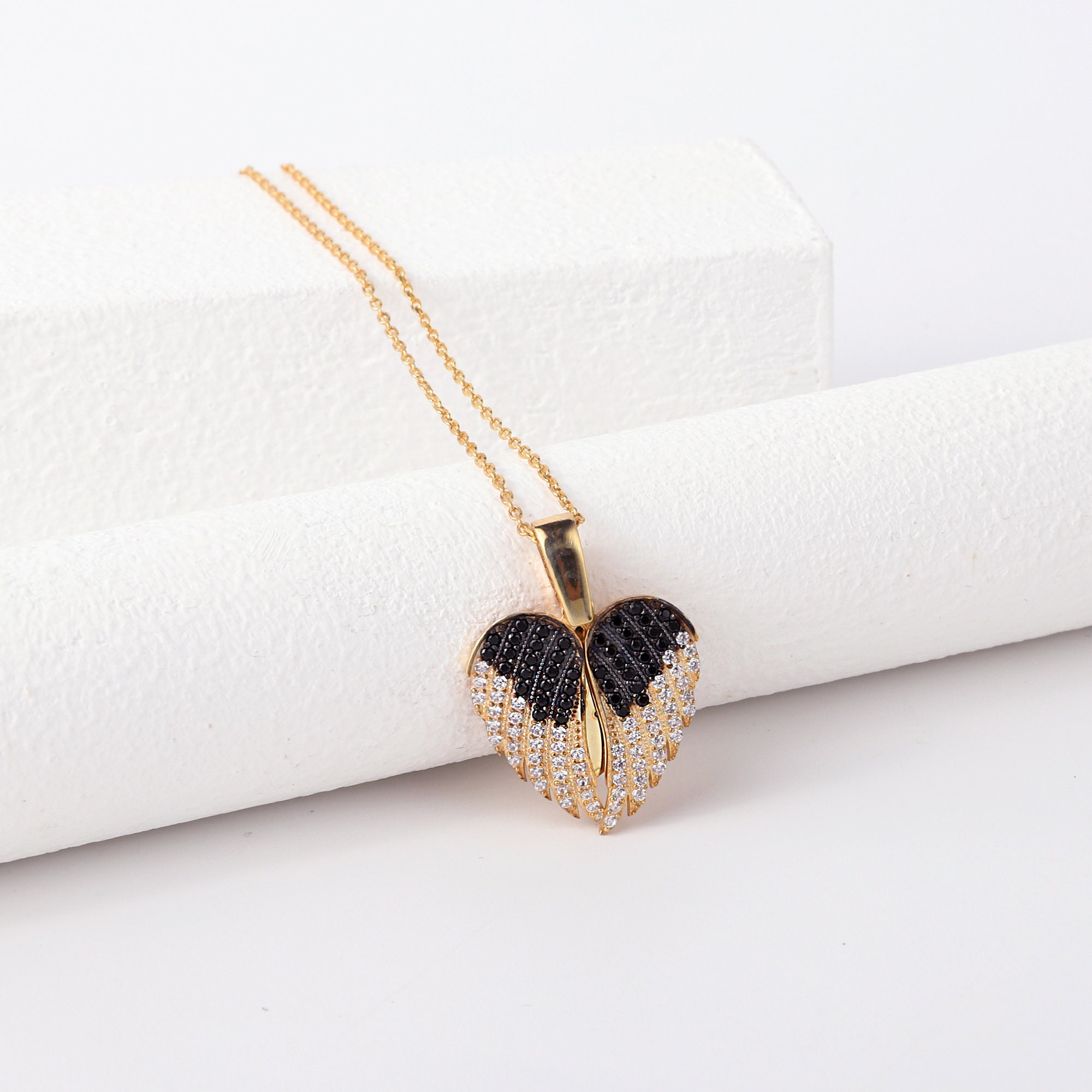 Personalised Wing Necklace , Opening Wings , Angel Wings Necklace ...