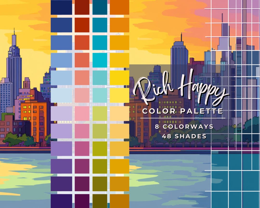 Rich & Happy – Digital Color Palette Swatches | 48 Gradient Shades ...
