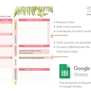 Digital Monthly Planner – Pink Monthly Calendar Template, Planner ...