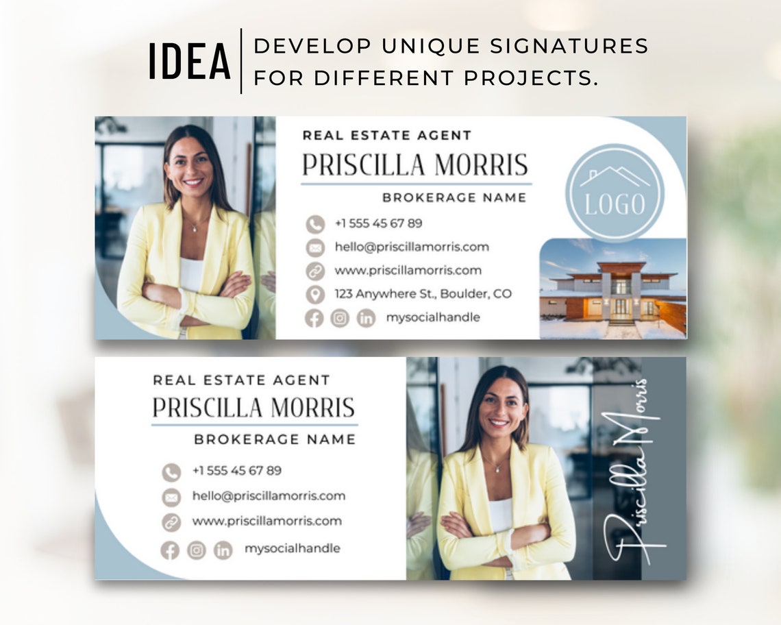 Email Signature Template Bundle Real Estate Branding, Realtor Marketing ...