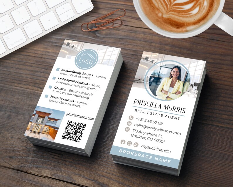 Real Estate QR Code Business Card – Realtor Marketing, Real Estate ...