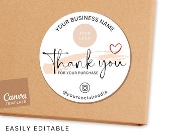 Digital Thank Sticker Template Download Unlimited Use Business ...