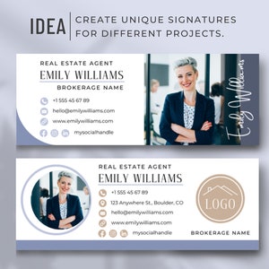 Email Signature Template Bundle – Real Estate Branding, Realtor ...