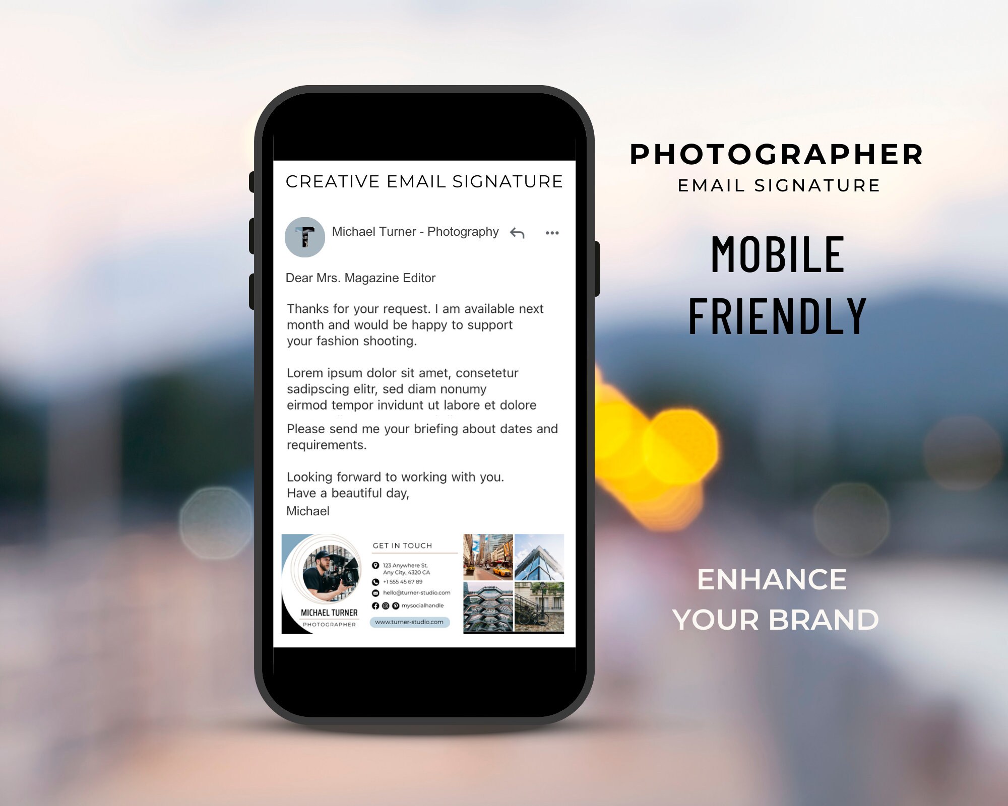 Email Signature Template Bundle – Photographer Designer, Gmail ...