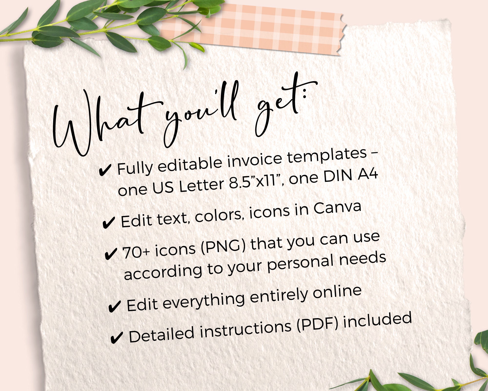 Tea Shop Invoice – Editable Template, Tea Herbs Leaves Shop Invoice ...