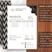 Invoice Template Chevron No 1 Printable Invoice Receipt - Etsy