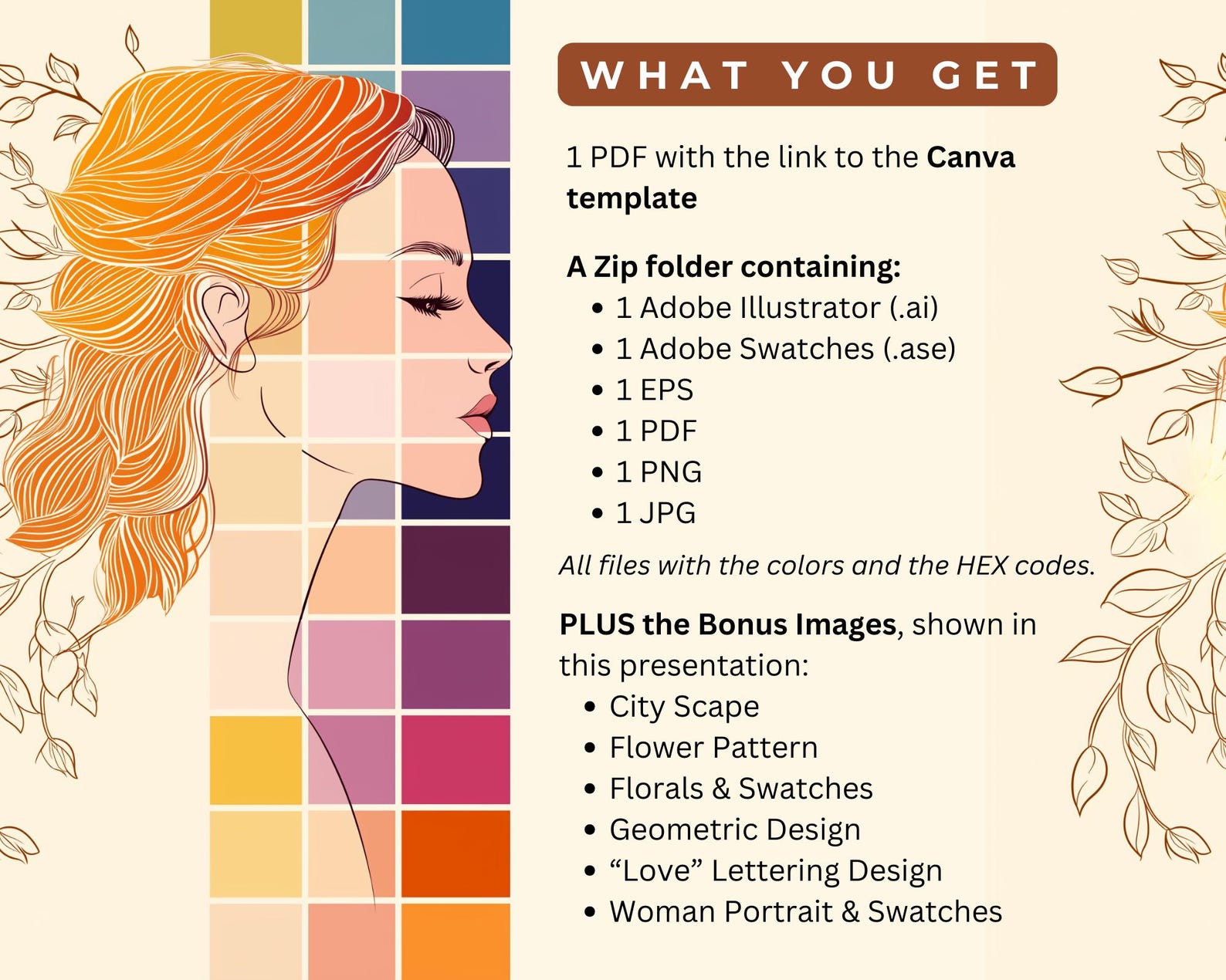 Gradient Color Palette - 48 Shades, Canva Template (digital Download ...