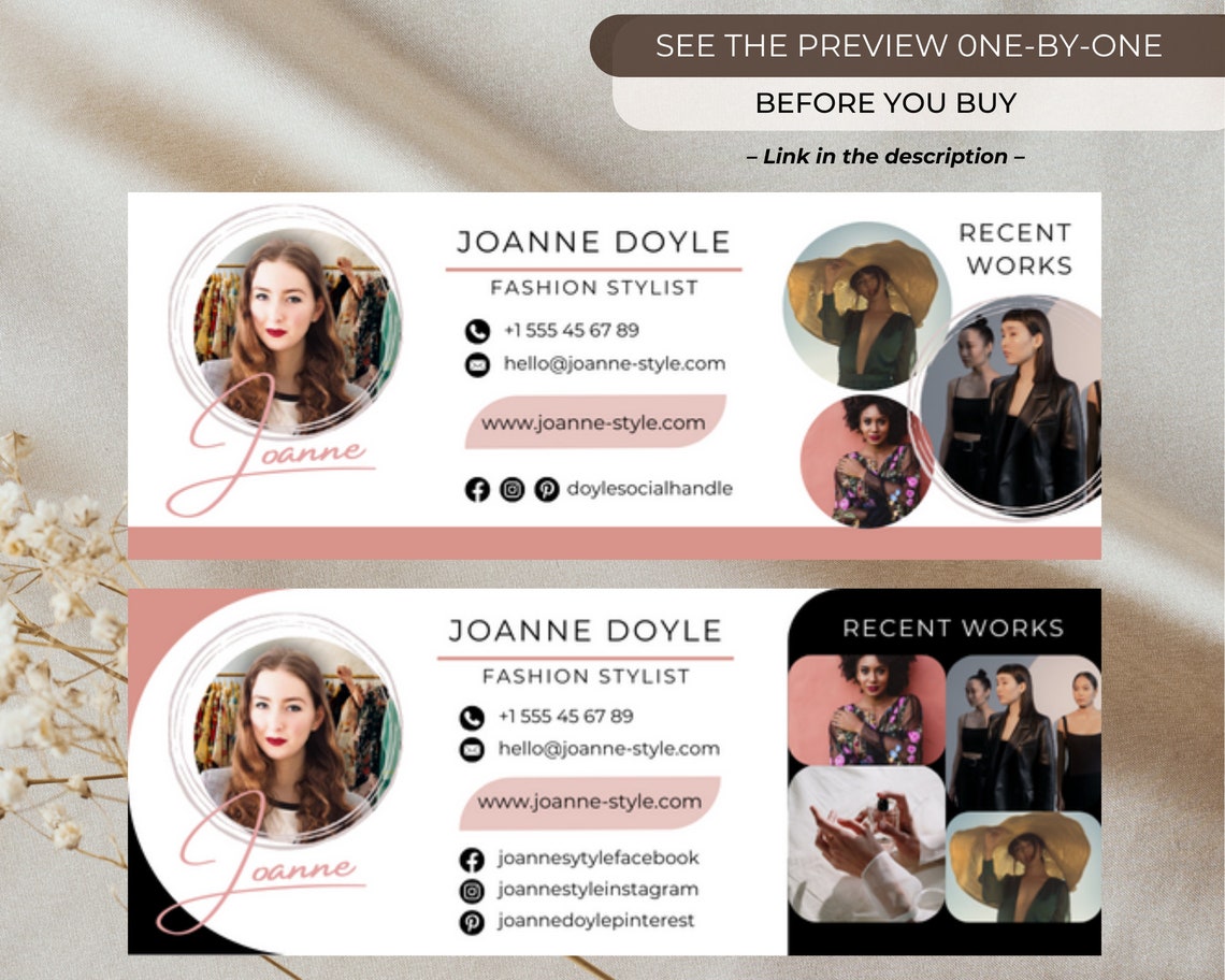 Email Signature Template Bundle | Gmail Signature | Fashion Design ...