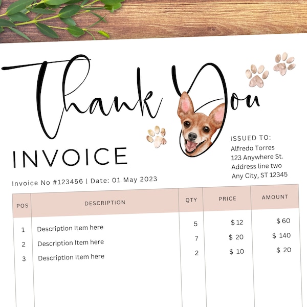 Invoice Template Chevron No 1, Printable Invoice, Receipt Template ...