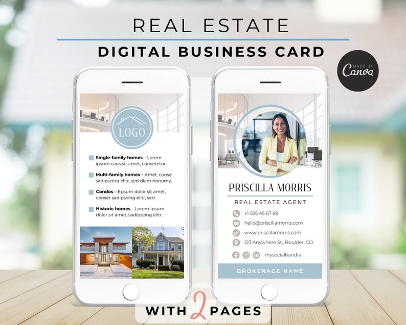 Digital Business Card Real Estate Agent, Realtor Marketing, Real Estate ...