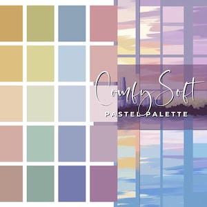 Comfy Soft Pastel Color Palette With HEX Codes – Canva Template, Bonus ...
