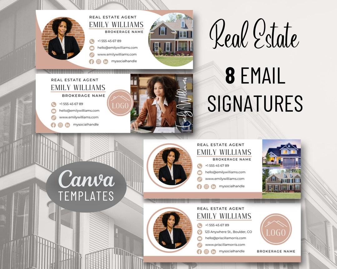 Email Signature Template Bundle Real Estate Branding, Realtor Marketing ...