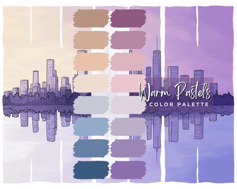 Warm Pastels – Digital Color Palette | 16 Gradient Shades | Canva ...