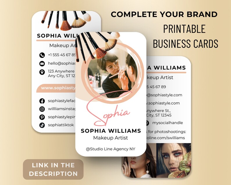 Digital Business Card Website Template – Canva Editable One Page ...