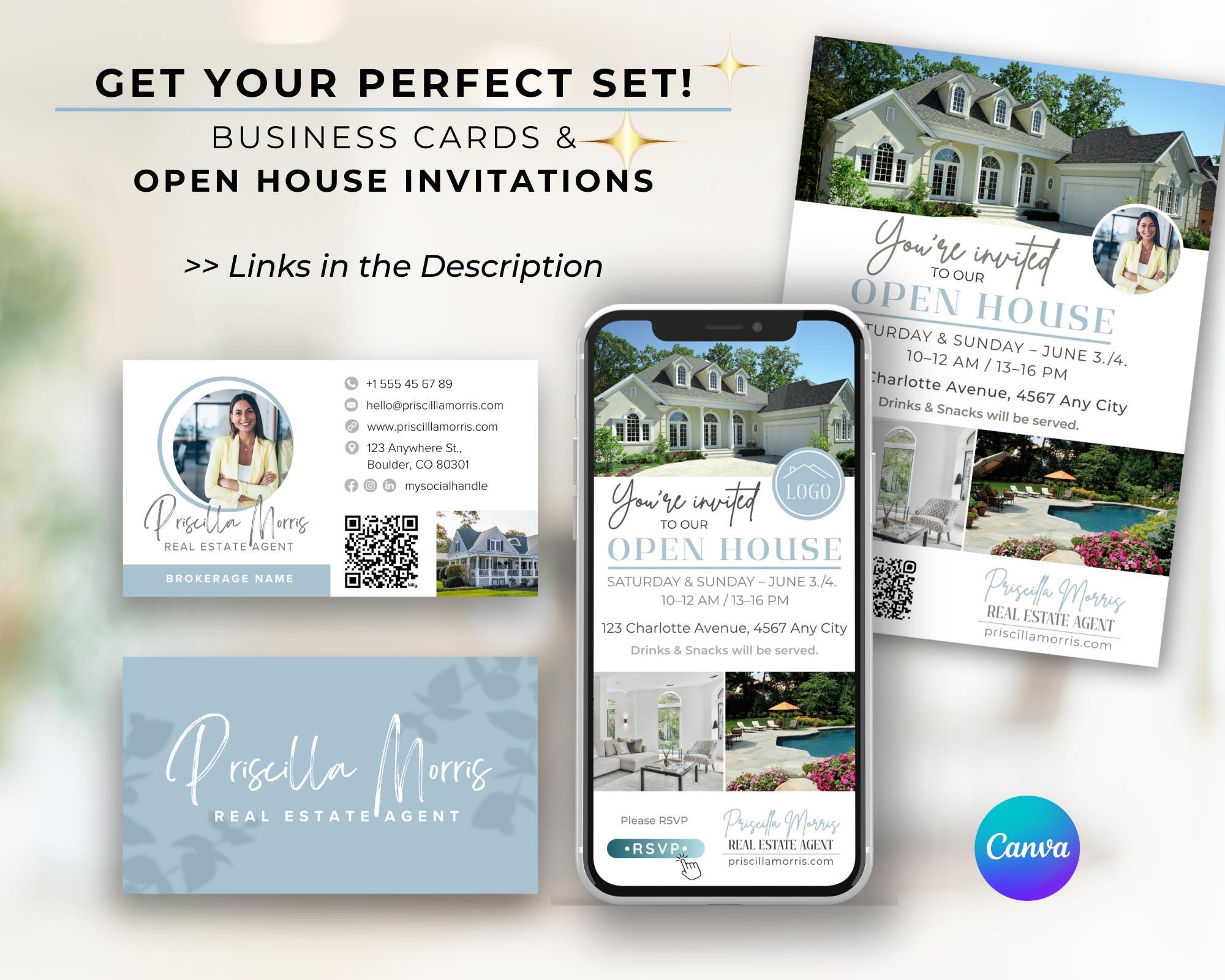 Real Estate QR Code Business Card – Realtor Marketing, Real Estate ...