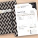 Invoice Template Chevron No 1 Printable Invoice Receipt - Etsy