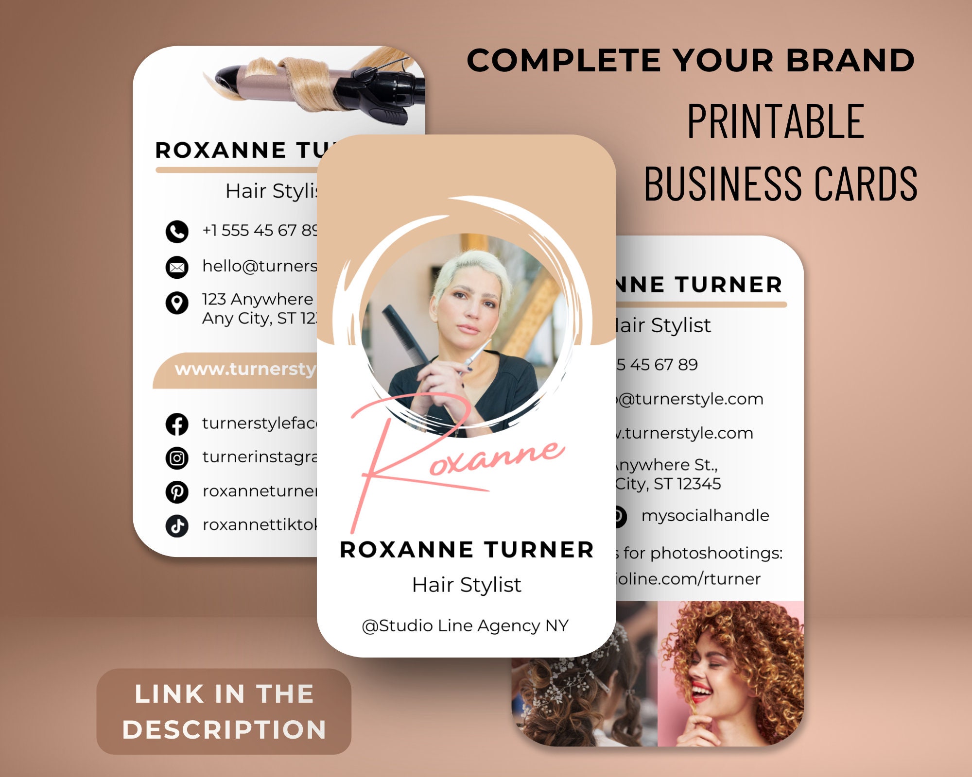Digital Business Card Website Template Aesthetic Business - Etsy