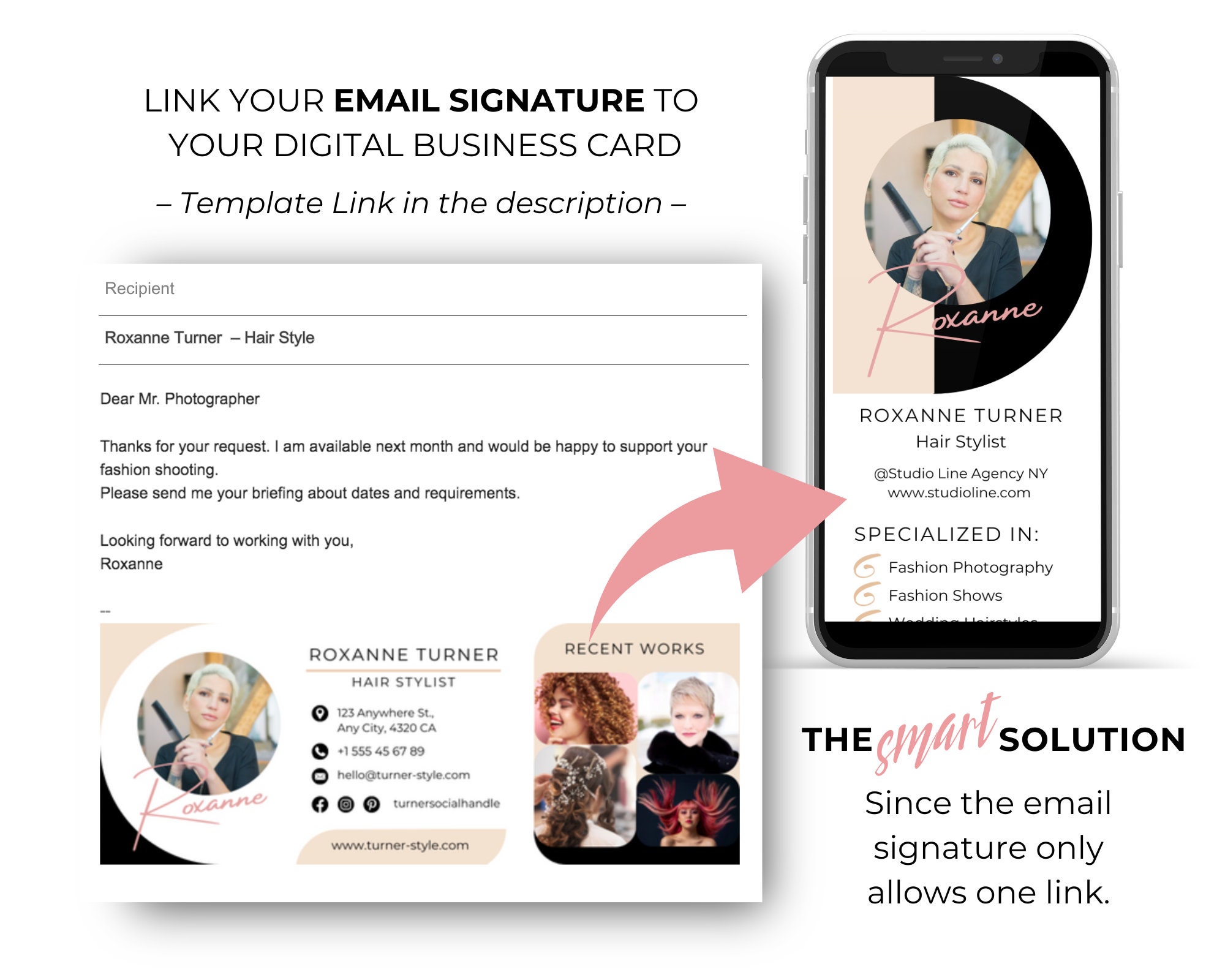 Digital Business Card Website Template Aesthetic Business - Etsy