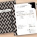 Invoice Template Chevron No 1 Printable Invoice Receipt - Etsy