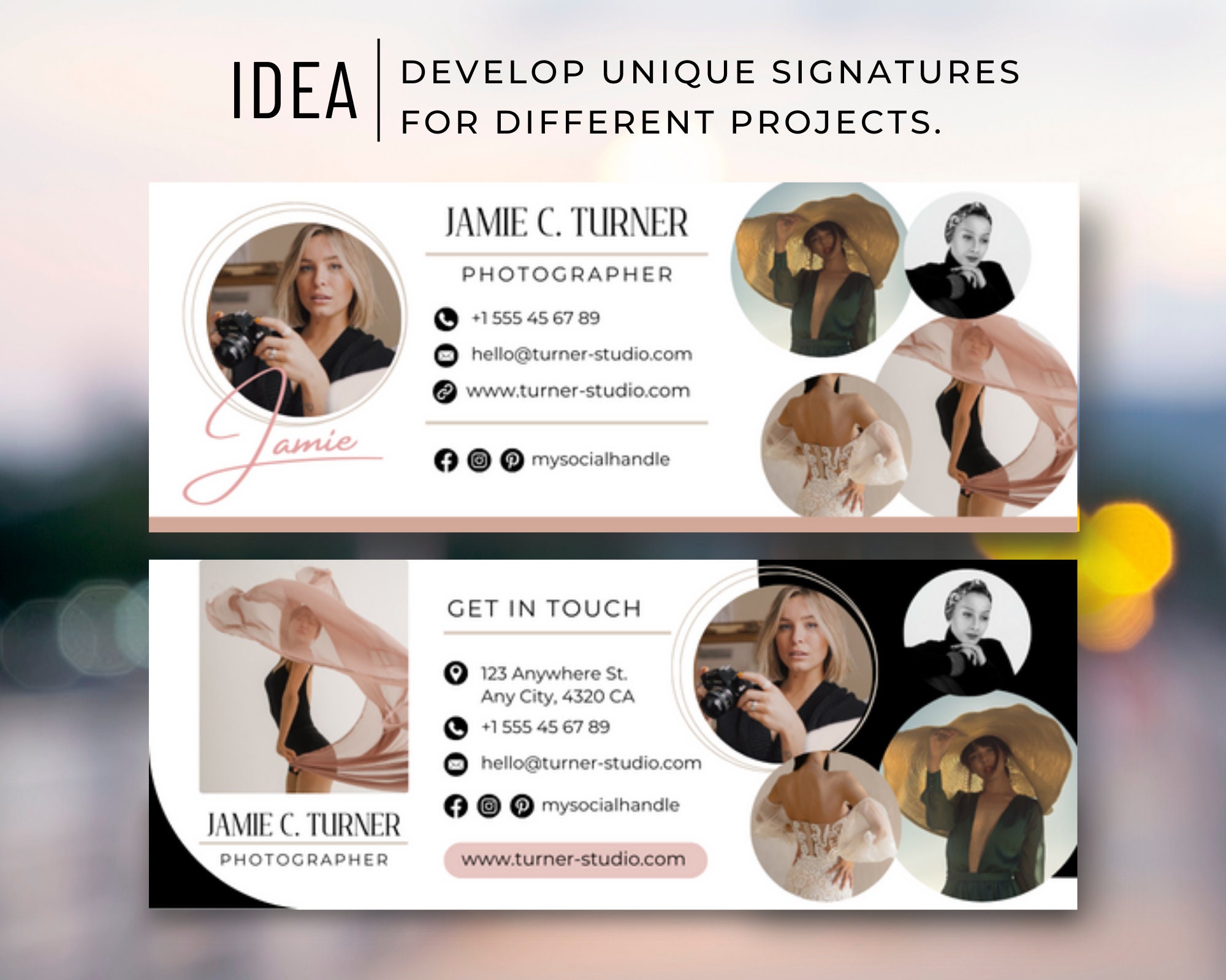 Email Signature Template – Photographer, Designer, Gmail Signature ...
