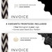 Invoice Template Chevron No 1 Printable Invoice Receipt - Etsy
