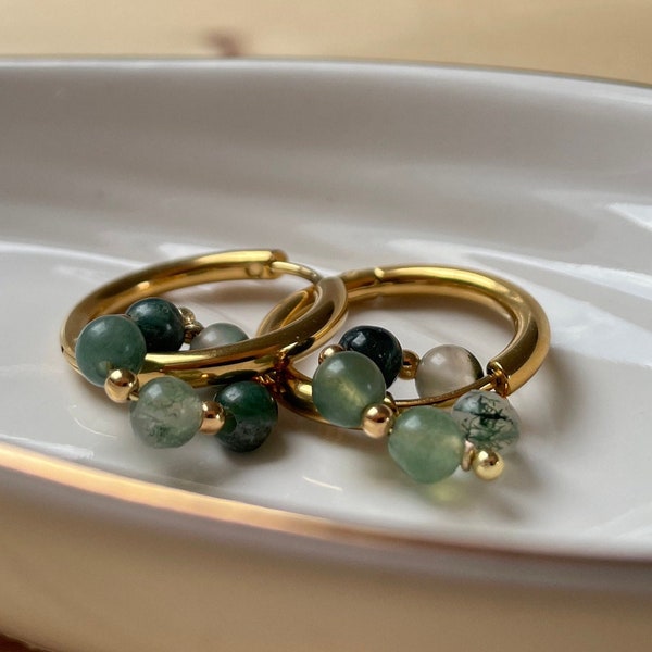 Moss Green Earrings - Etsy