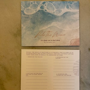DBT Cards for Therapy and Emotion Regulation, Ride the Wave Emotion ...