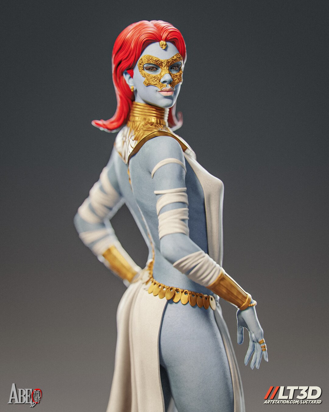 Abe3ds Hellfire Gala Mystique 3d Printed Figure Statue 1/6 & 1/4 Scale ...