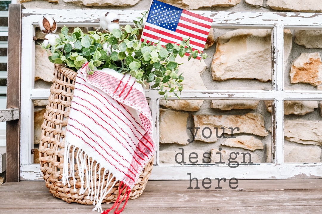 Digital Patriotic Background Mockup | Stock Photography | Digital File ...