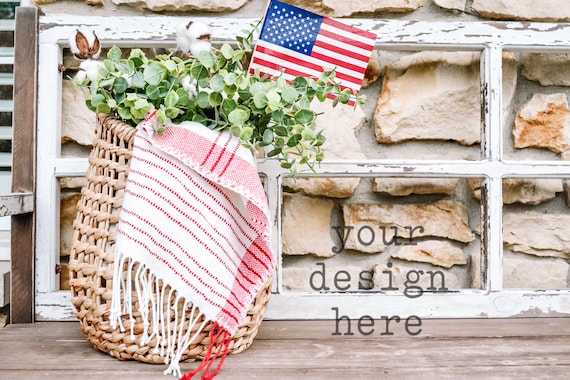 Digital Patriotic Background Mockup Stock Photography - Etsy
