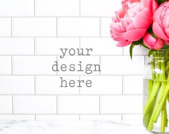 Blank Wall Mockup Styled Photography Flat Lay Mockup Digital Background ...