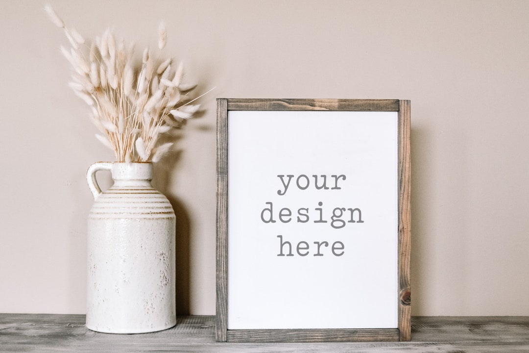 Wood Sign Mockup | 11 X 14 Sign Mockup | Flat Lay Mockup | Stock Photo ...