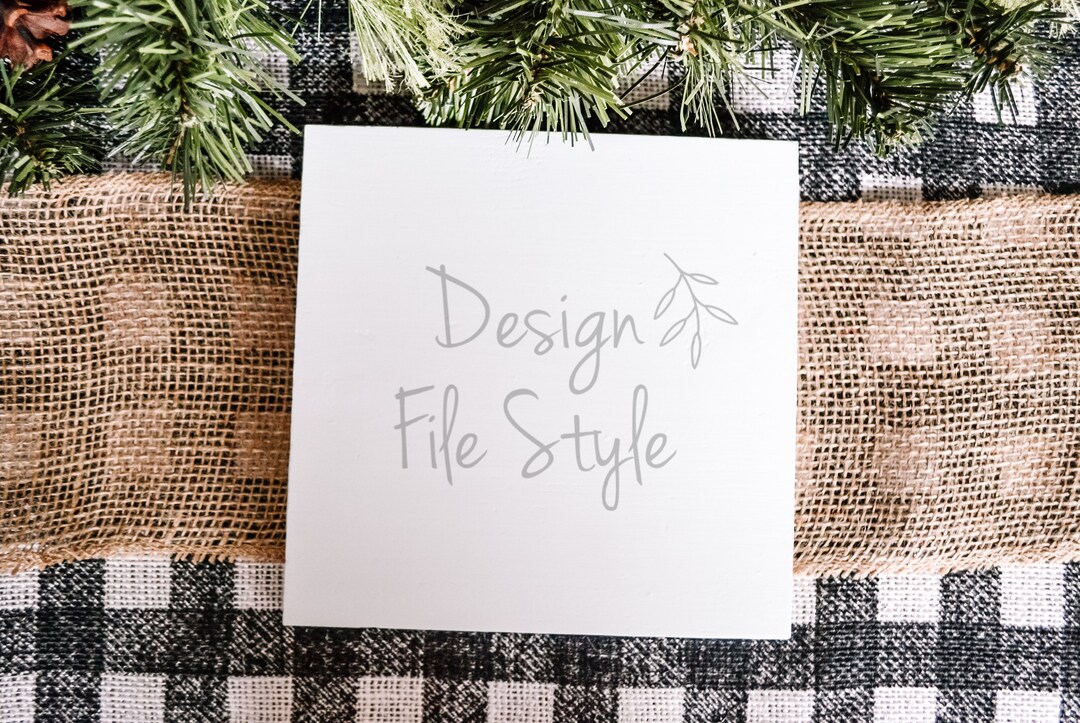 Holiday 6X6 Sign Mockup | Christmas Mockup | Farmhouse Sign Mockup ...