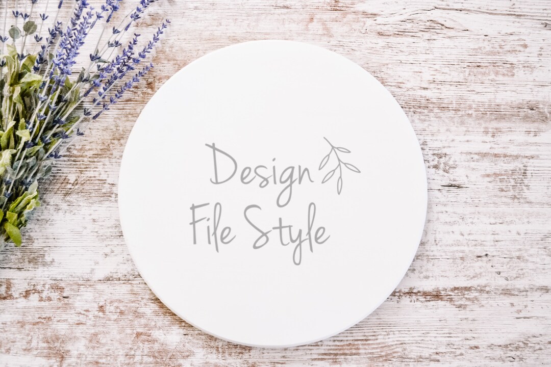 Round Wood Sign Mockup Door Sign Mockup Farmhouse Sign Mockup Flat Lay ...