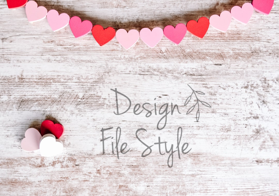 Valentine's Day Flat Lay Mockup | Heart Mockup | Farmhouse Mockup ...