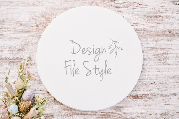 Round Wood Sign Mockup Door Sign Mockup Farmhouse Sign - Etsy