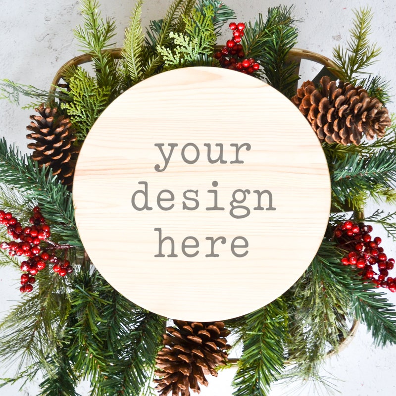 Christmas Wood Round Sign - Etsy