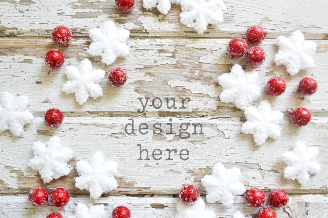 Holiday Christmas Flat Lay Mockup | Styled Photography | Digital ...