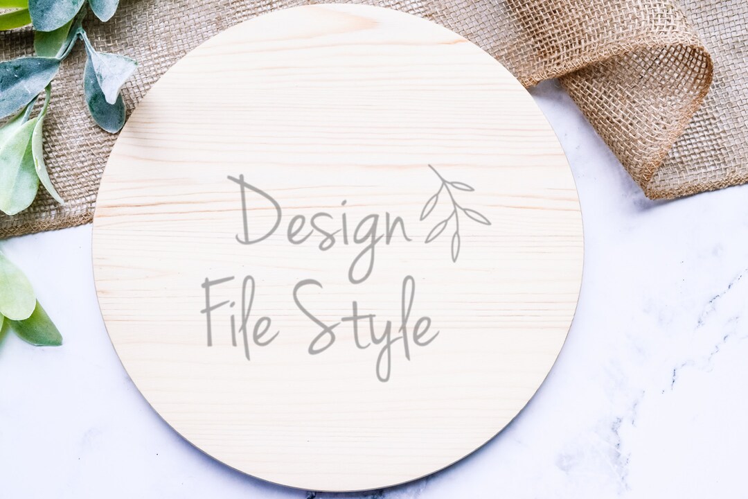 Wood Round Sign Mockup | Front Door Wood Sign Mockup | Farmhouse Mockup ...