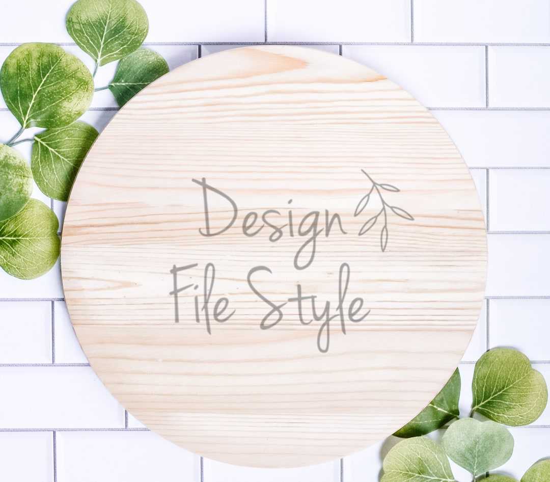 Round Wood Sign Mockup | Farmhouse Mockup | Unfinished Sign Mockup ...