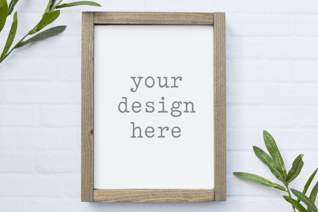 Wood Sign Mockup | 8x10 Sign Mockup | Flat Lay Mockup | Stock Photo ...